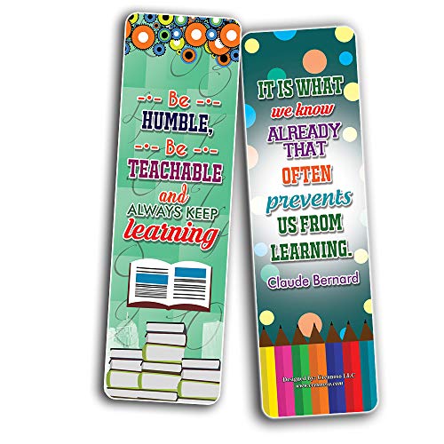 Learning Quotes Bookmarks (30-Pack)-Assorted Designs for Kids - Classr ...