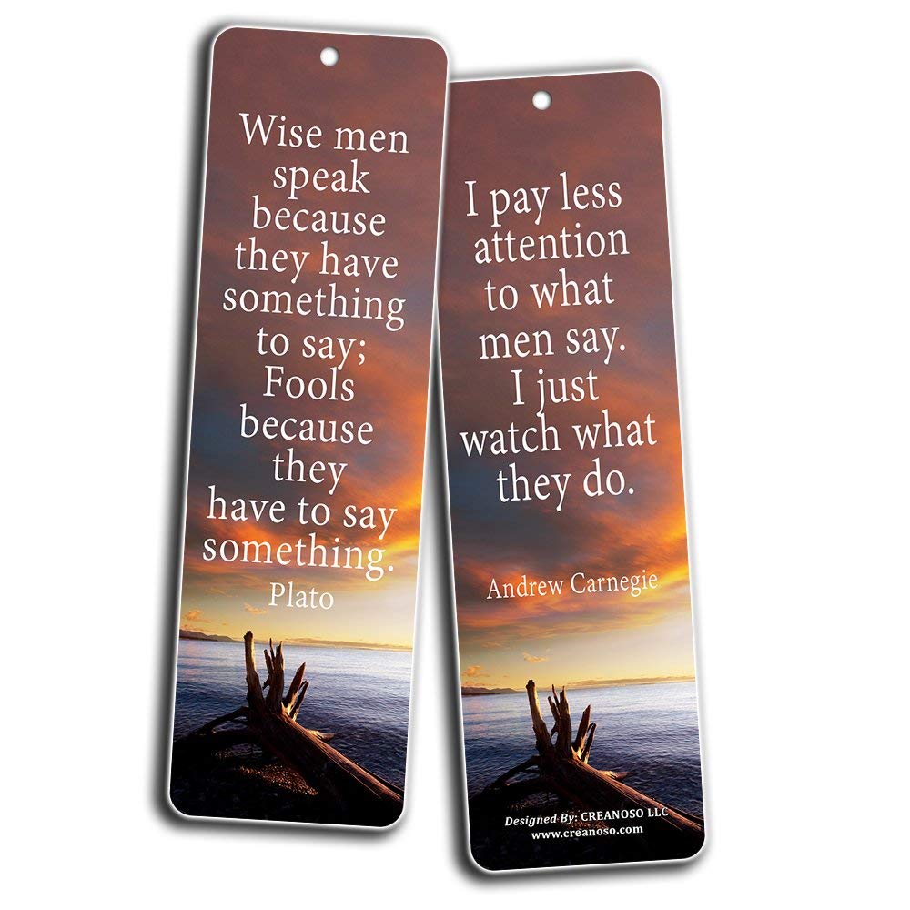 Creanoso Inspirational Bookmarks Card - Inspiring Quotes About Life Ca