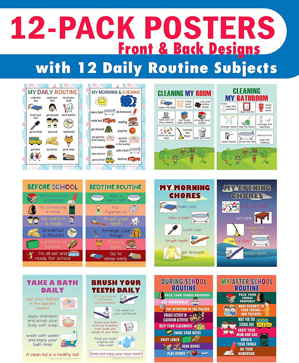 Daily Routines Posters (12-Pack) – Creanoso