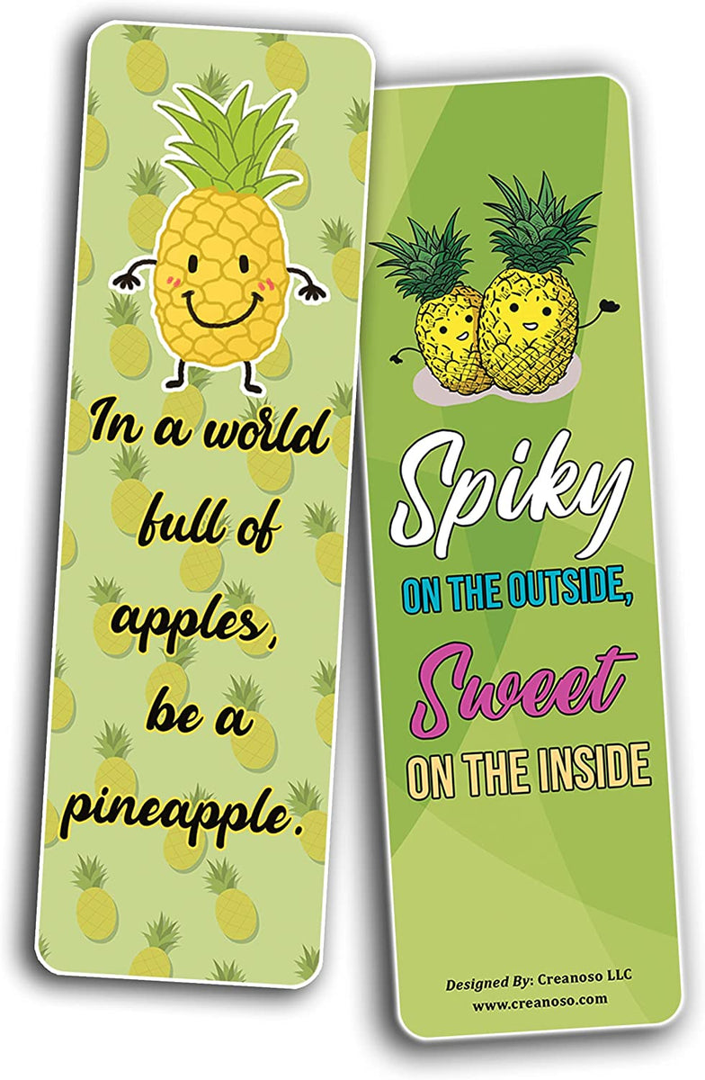Pineapple Bookmarks (2-Sets X 6 Cards) – Creanoso