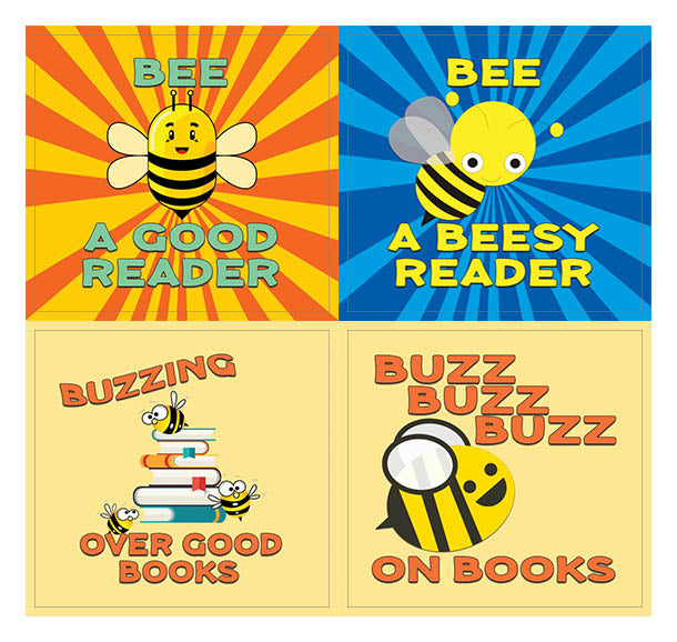 Creanoso Bee Stickers for Kids (10-Sheet) Ã¢â‚¬â€œ Inspiring Reading W