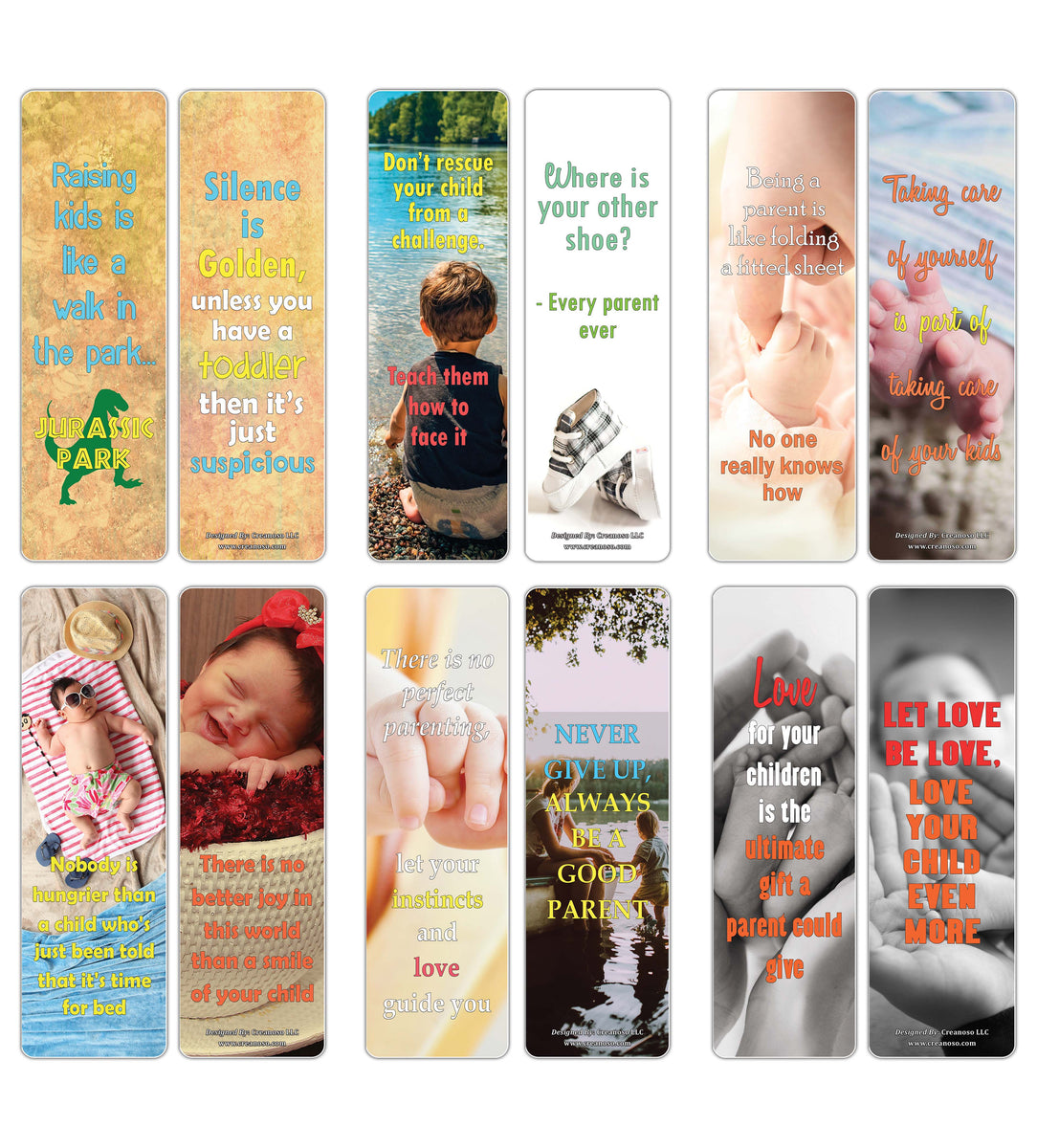 Creanoso Funny and Inspiring Parenting Quotes Bookmarks ÃƒÂ¢Ã¢â€šÂ¬Ã¢â