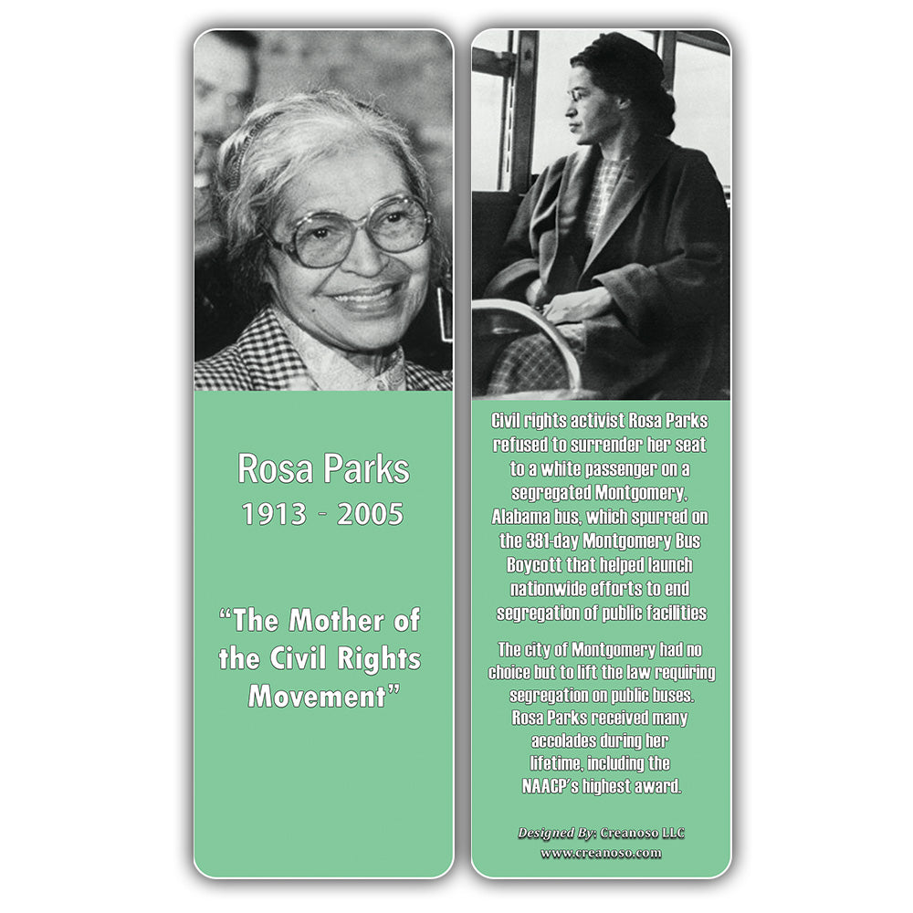 Creanoso Famous Historical African Americans Series 2 Bookmarks ÃƒÂ¢Ã¢