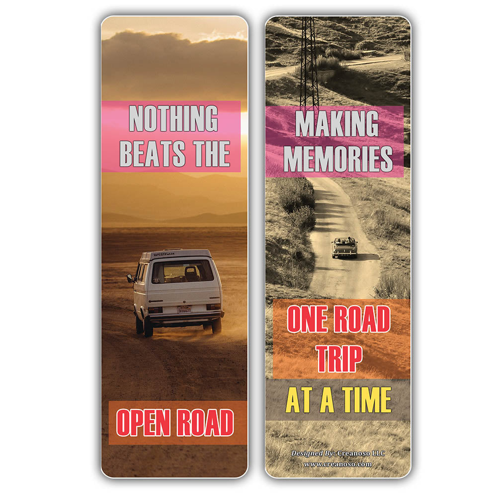 Creanoso Inspirational Sayings Land Travel Bookmarks - Great Giveaways