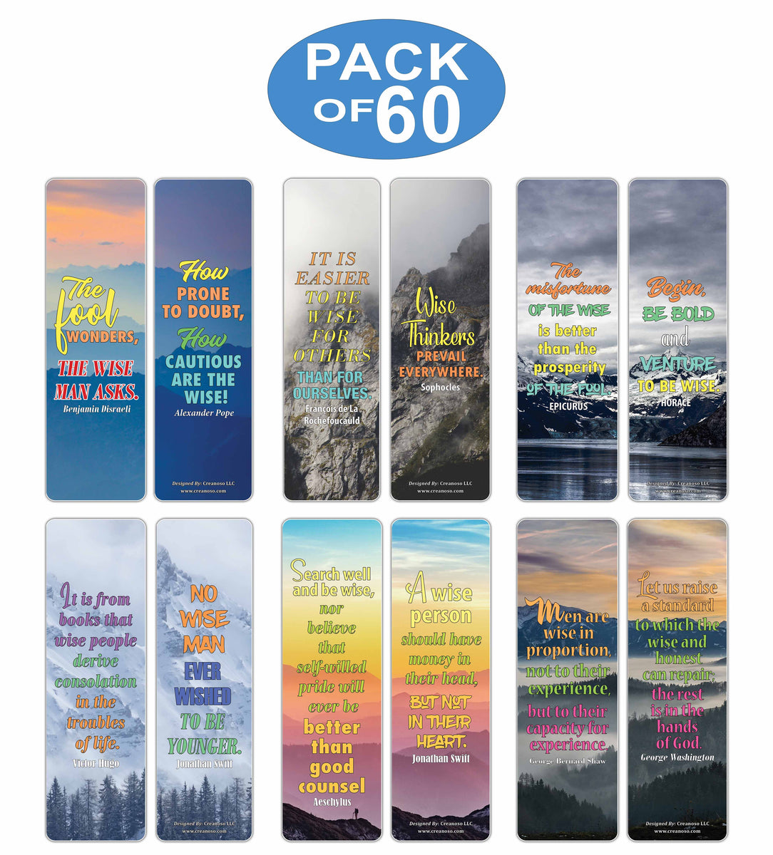 Inspirational Quotes to winners and presidents Bookmarks (60-Pack) (Wi ...