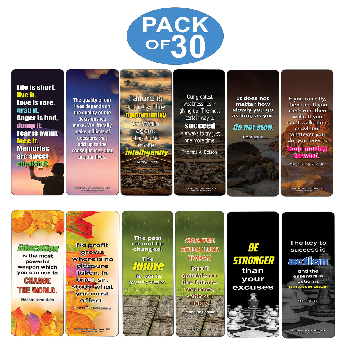 Powerful Motivational Quotes for Students Bookmarks – Creanoso