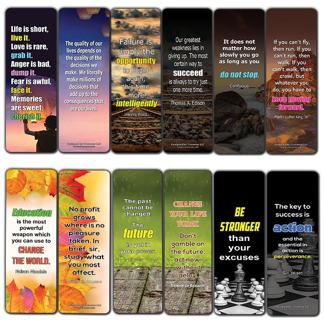 Powerful Motivational Quotes for Students Bookmarks – Creanoso