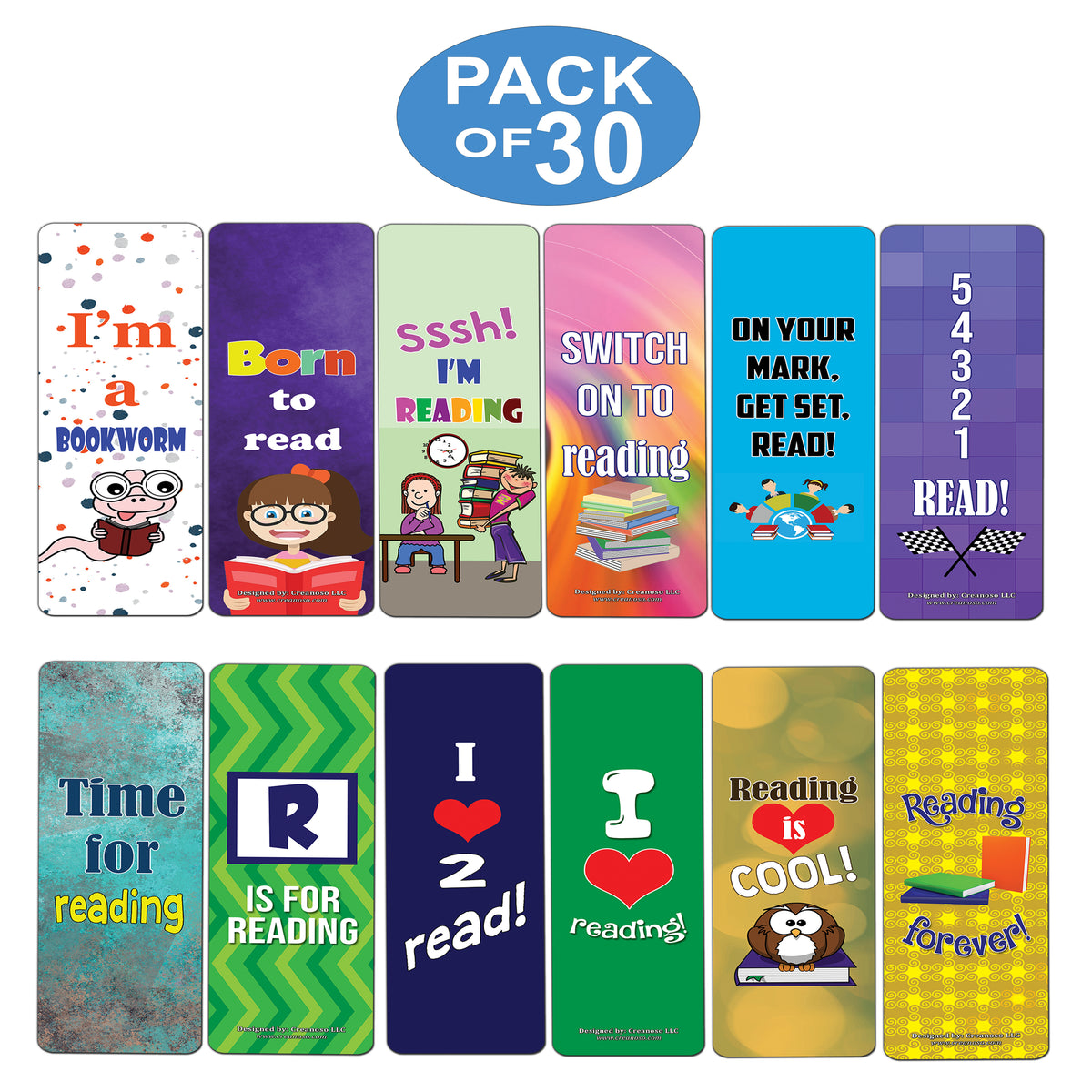 Creanoso Inspiring Bookmarks for Students Reading Theme Awesome Book M