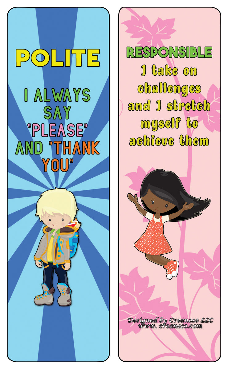 Creanoso Powerful Character Traits Bookmarks Series 2 (30-Pack) - Stoc