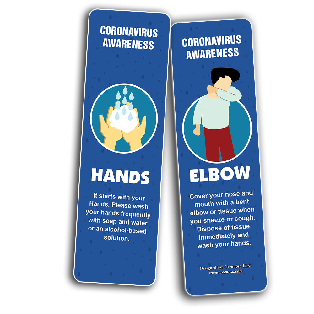Coronavirus Awareness Bookmarks Cards (30-Pack) – Creanoso