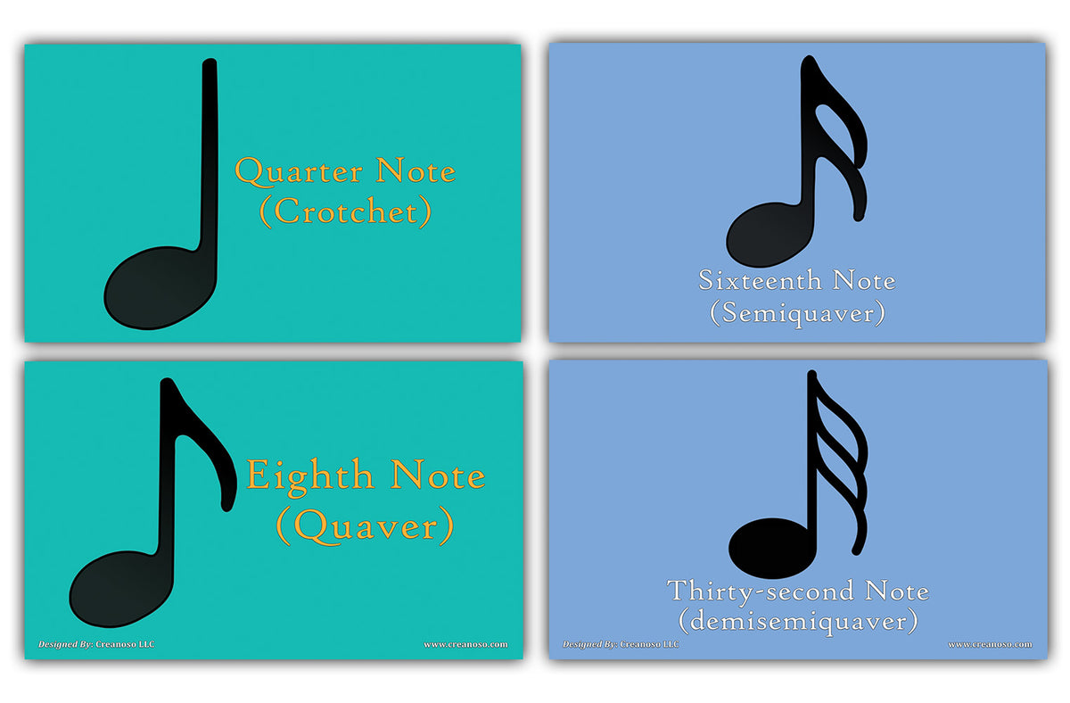 Creanoso Amazing Music Symbols Learning Cards Ã¢â‚¬â€œ Mini Educationa