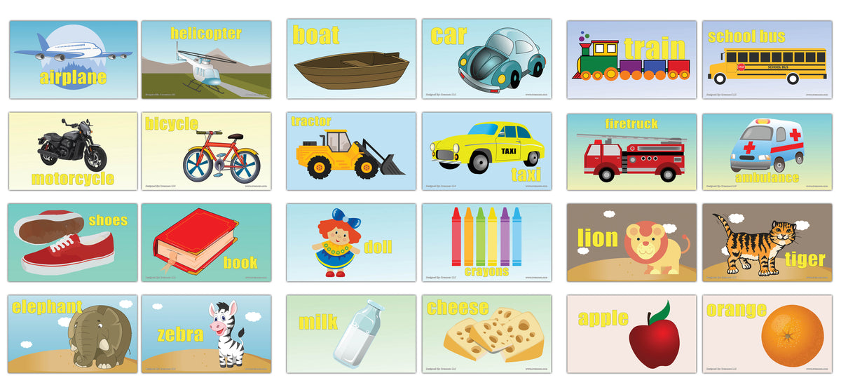 Creanoso Basic Object Identification Flashcards for Toddler Ã¢â‚¬â€œ M