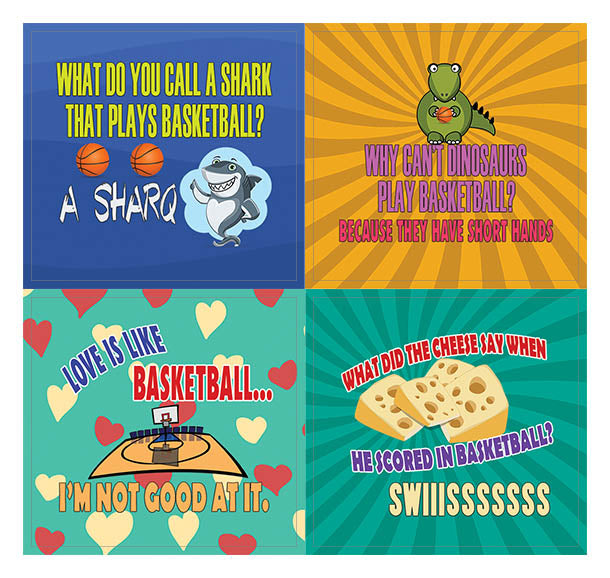 Creanoso Basketball Funny Sports Jokes Stickers - Awesome Stocking Stu