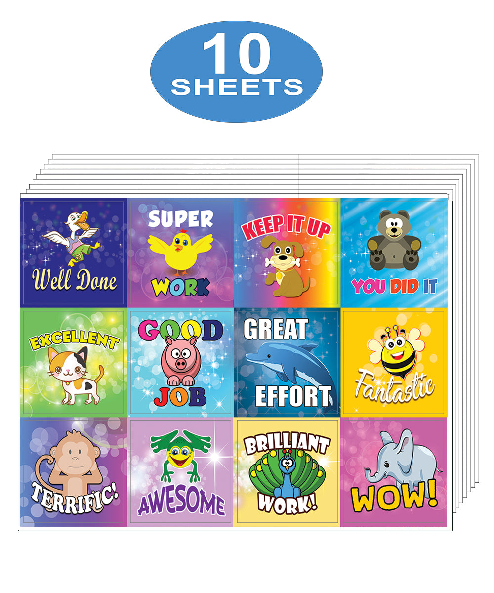 Positive Motivation Animal Stickers for Kids – Creanoso
