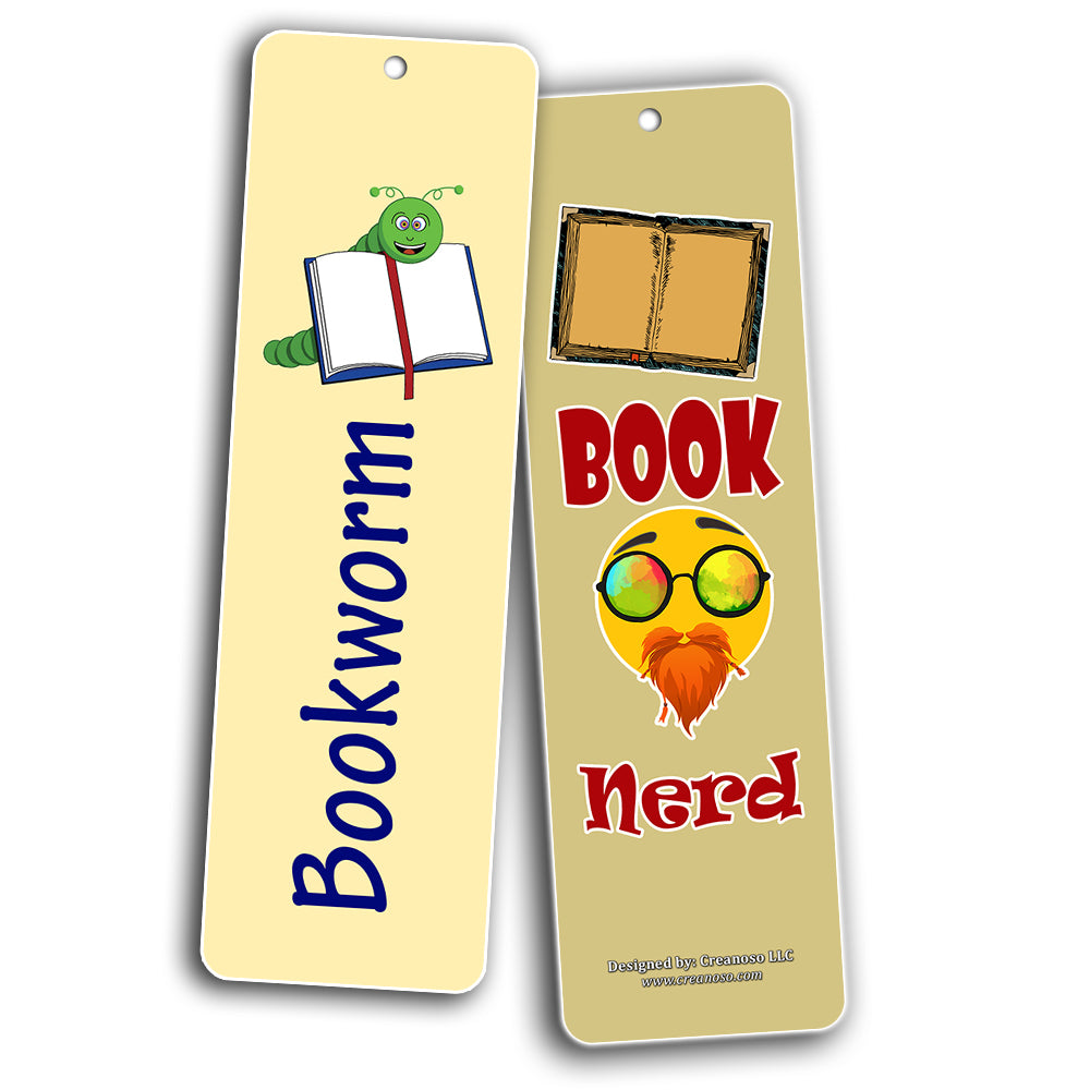 Creanoso Inspiring Book Reading Quotes Smiley Emoji Bookmarks - Stocki