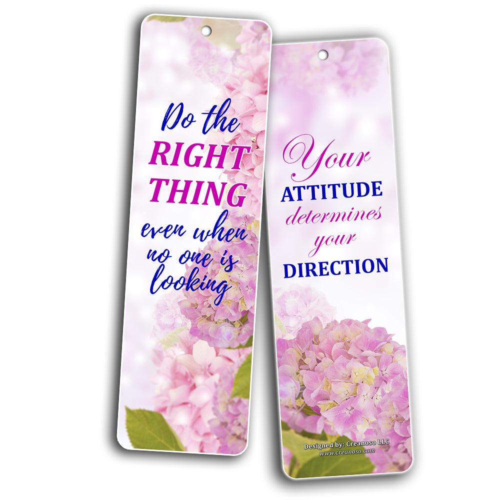 Creanoso Floral Positive Mindset Motivational Bookmarks for Women ÃƒÂ¢