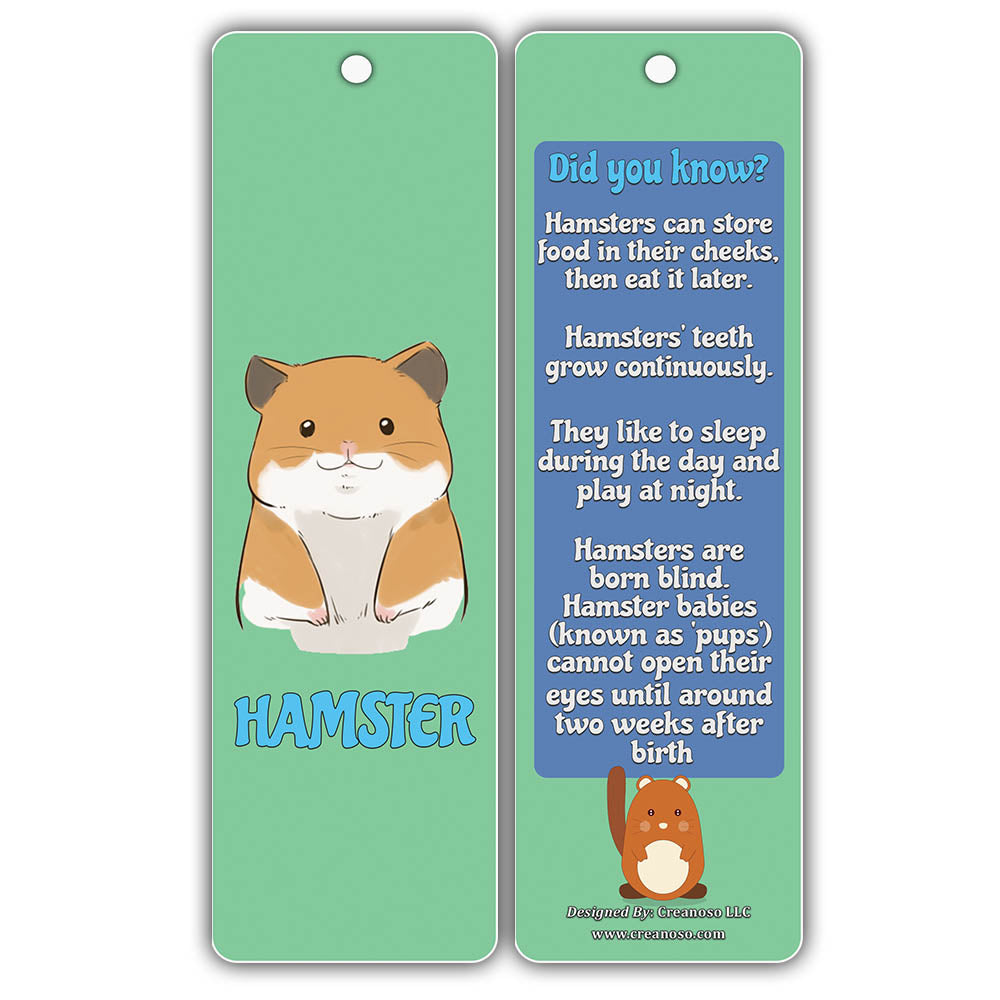 Creanoso Pet Fun Facts Learning Bookmark Cards ÃƒÂ¢Ã¢â€šÂ¬Ã¢â‚¬Å“ Fact