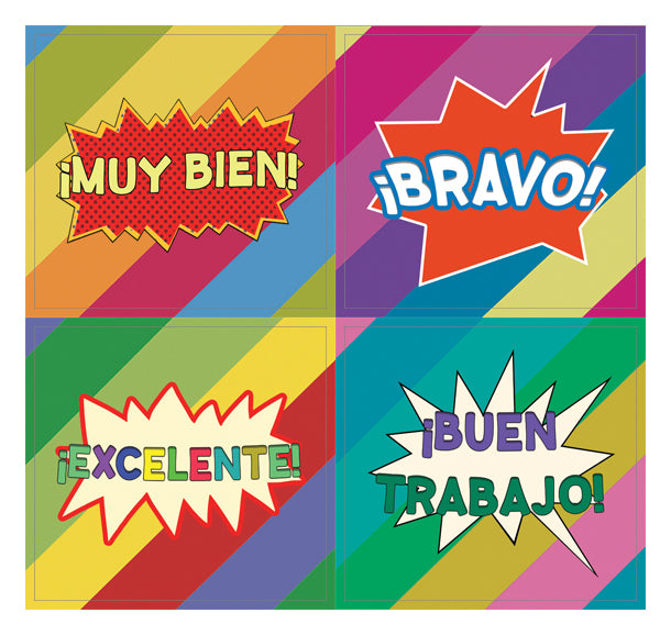 Creanoso Spanish Motivational Rewards Stickers (20 Sheets) Ã¢â‚¬â€œ St