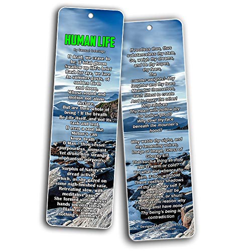 Famous Classical Short Poems Bookmarks Series 3 - Life (60-Pack) – Creanoso