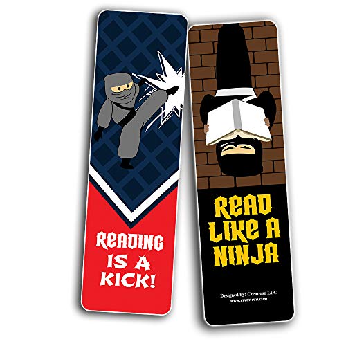 Ninja Bookmarks Cards (30-Pack) - Six Assorted Quality Bookmarker Card ...