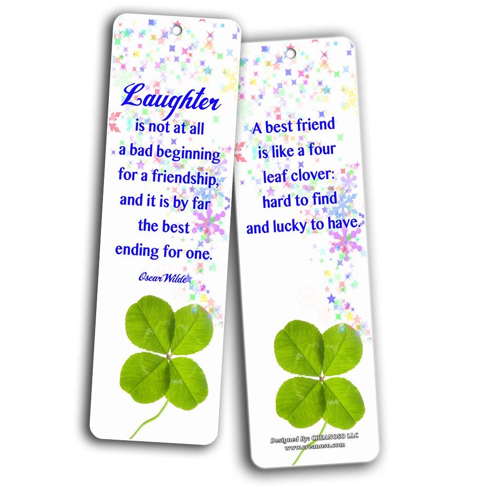 Creanoso Friendship Quotes Bookmarks Cards (60-Pack) - Friendship Gift