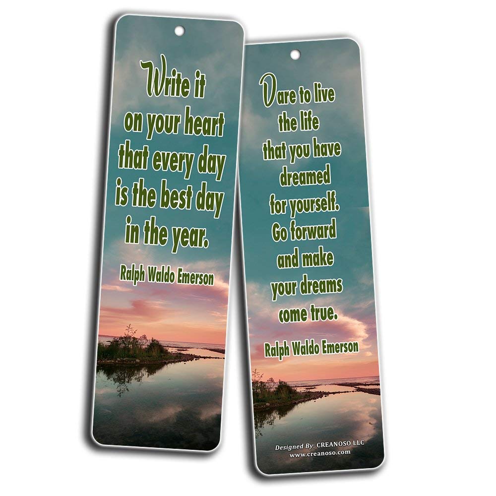 Creanoso Inspirational Bookmarks Card - Inspiring Quotes About Life Ca