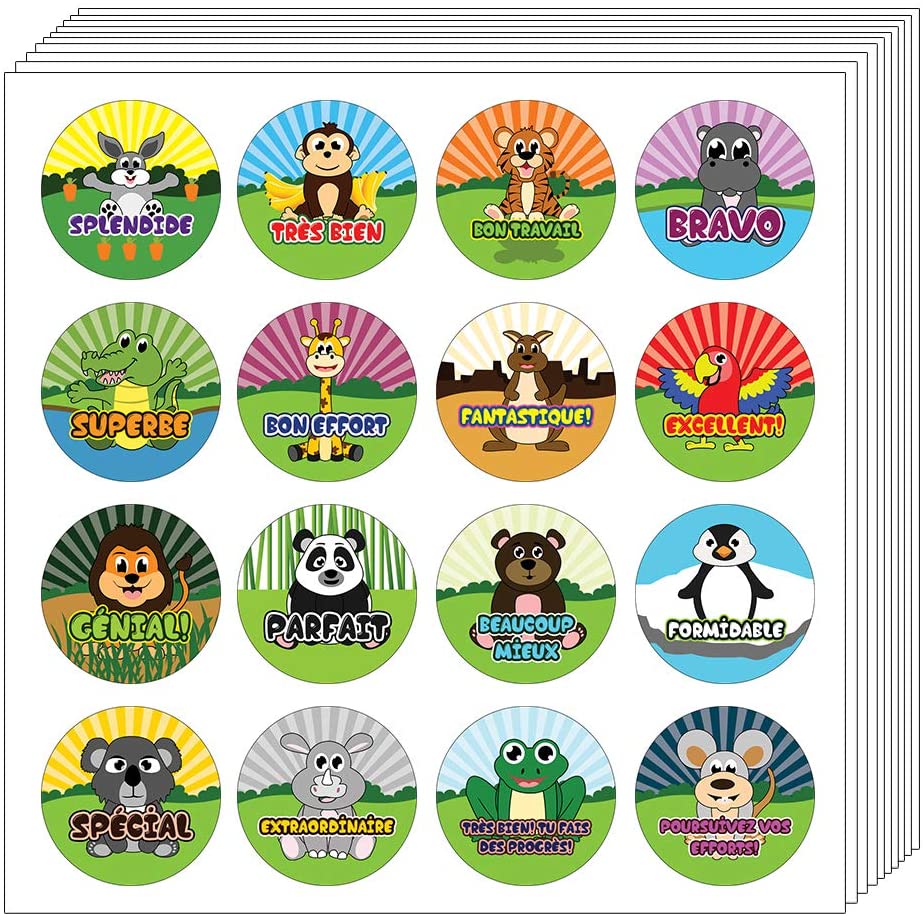 Kids French Reward Stickers Variety Pack (15-Sheet) – Creanoso