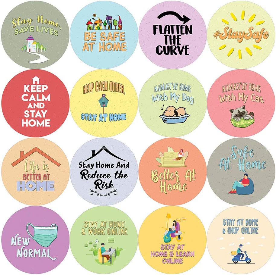 Stay at Home Reminder Stickers (10-Sheet) – Creanoso