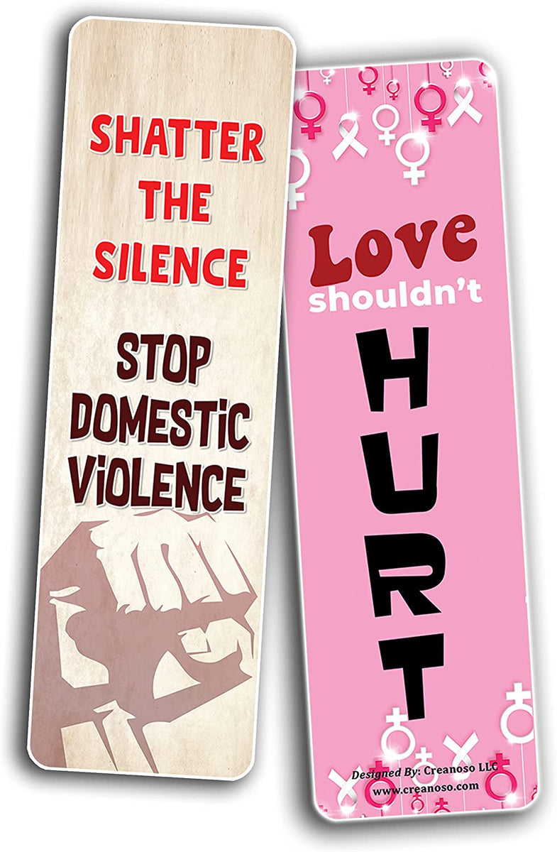 Domestic Violence Bookmarks (2-Sets X 6 Cards) – Creanoso