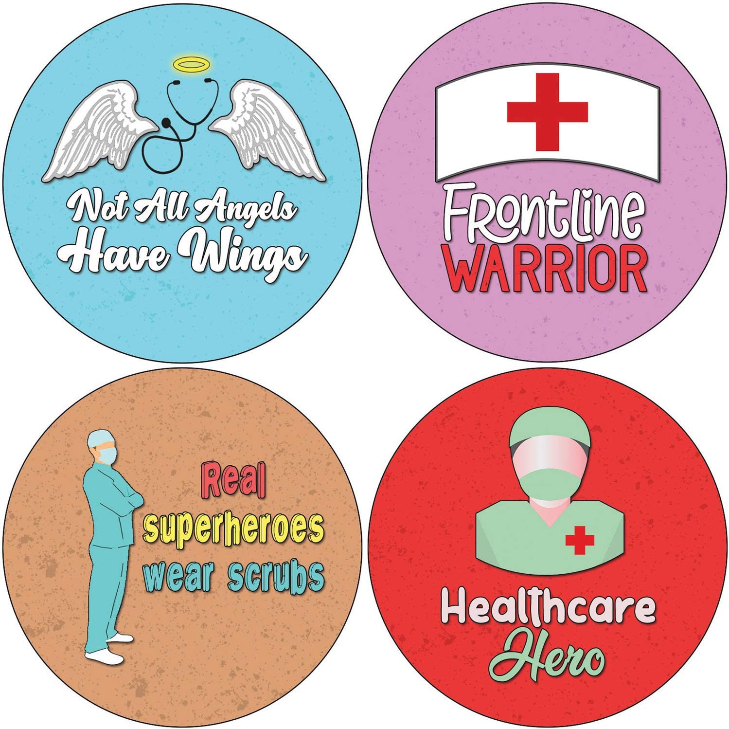 Creanoso Health Care Heroes Appreciation Stickers (20-Sheet) - Premium
