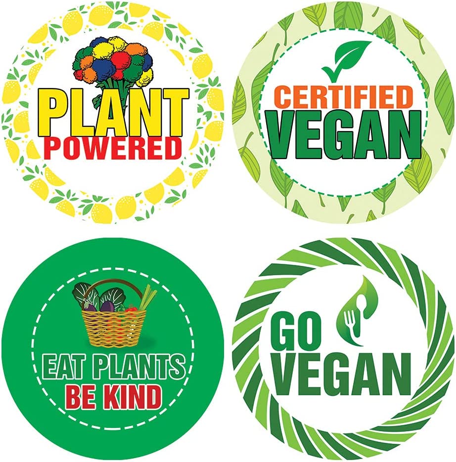 Vegan Stickers (5 Sets X 16 Designs) – Creanoso