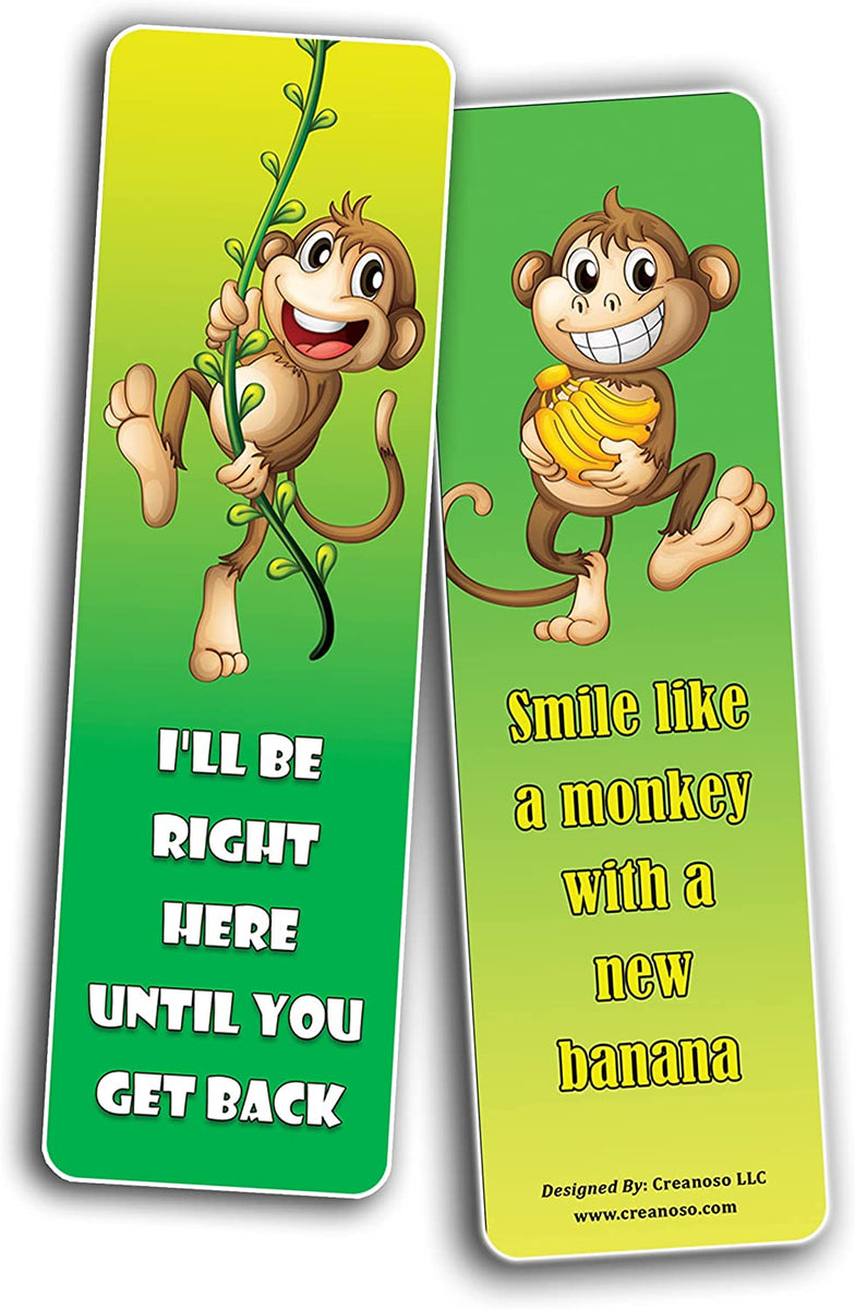 Mischievous Monkey Bookmarks (10-Sets X 6 Cards) – Creanoso