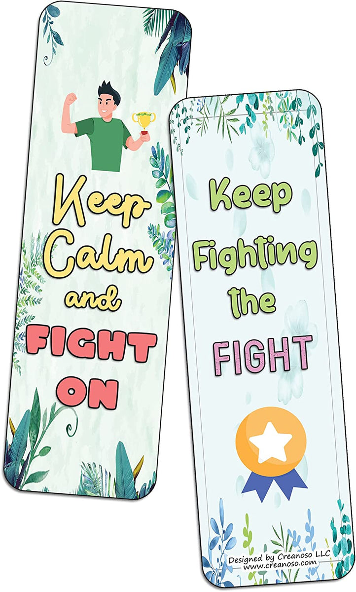 Keep Fighting Sayings Bookmarks (2-Sets X 6 Cards) – Creanoso