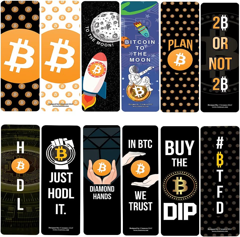 Bitcoin Bookmarks Collection Set (5-Sets X 6 Cards) – Creanoso