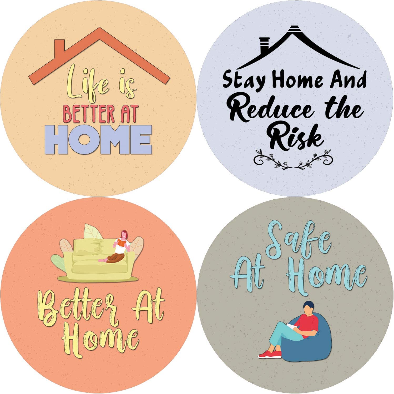 Stay at Home Reminder Stickers (10-Sheet) – Creanoso