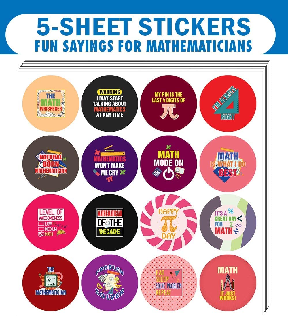 I am a Mathematician Stickers (5 Sets X 16 Designs) – Creanoso