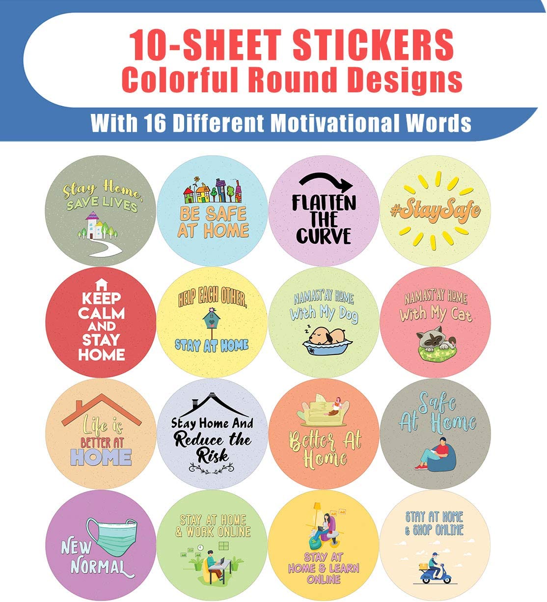 Stay at Home Reminder Stickers (10-Sheet) – Creanoso