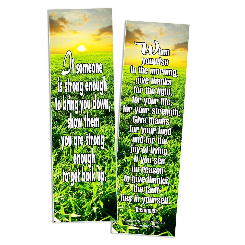 Creanoso Inspirational Stay Strong Quotes Bookmarks (60-Pack) - Positi