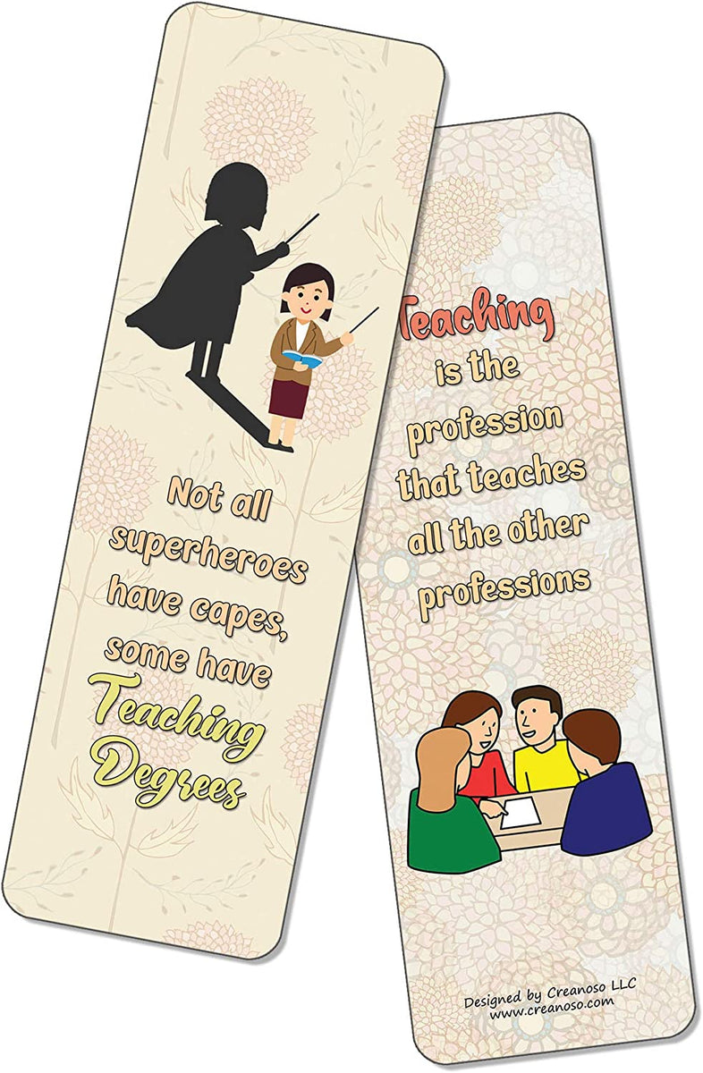 Teacher Appreciation Bookmarks (30-Packs) – Creanoso