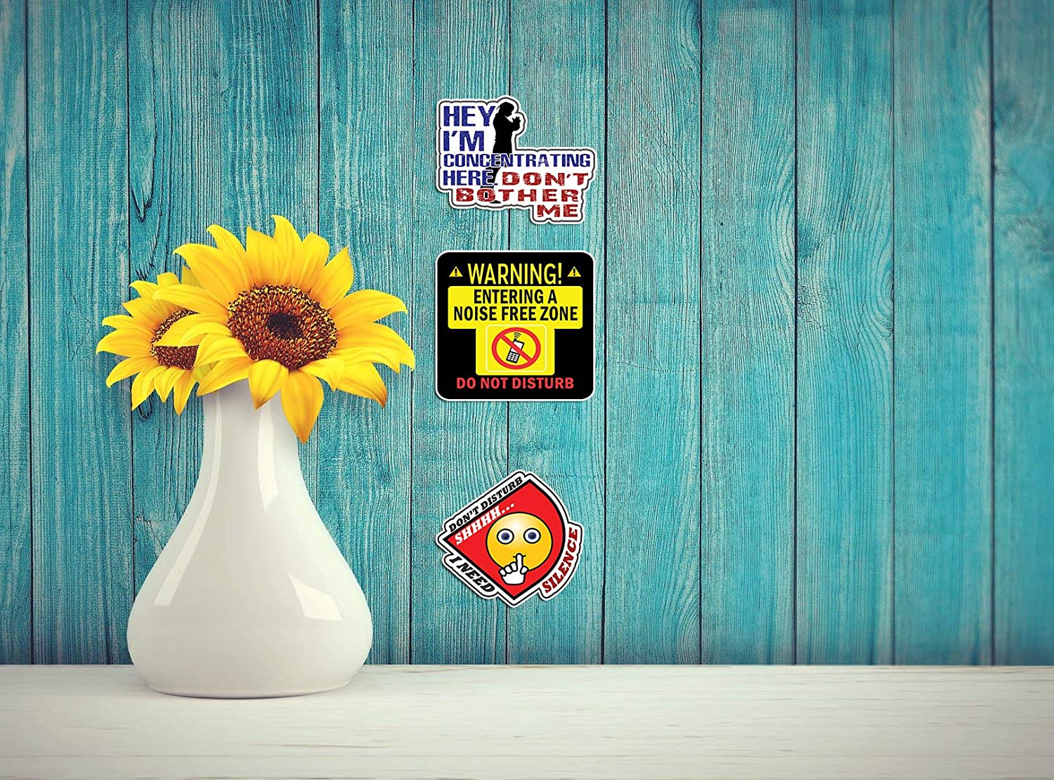 Creanoso Vinyl PVC Concentration Do Not Disturb Stickers (6-Sheets)