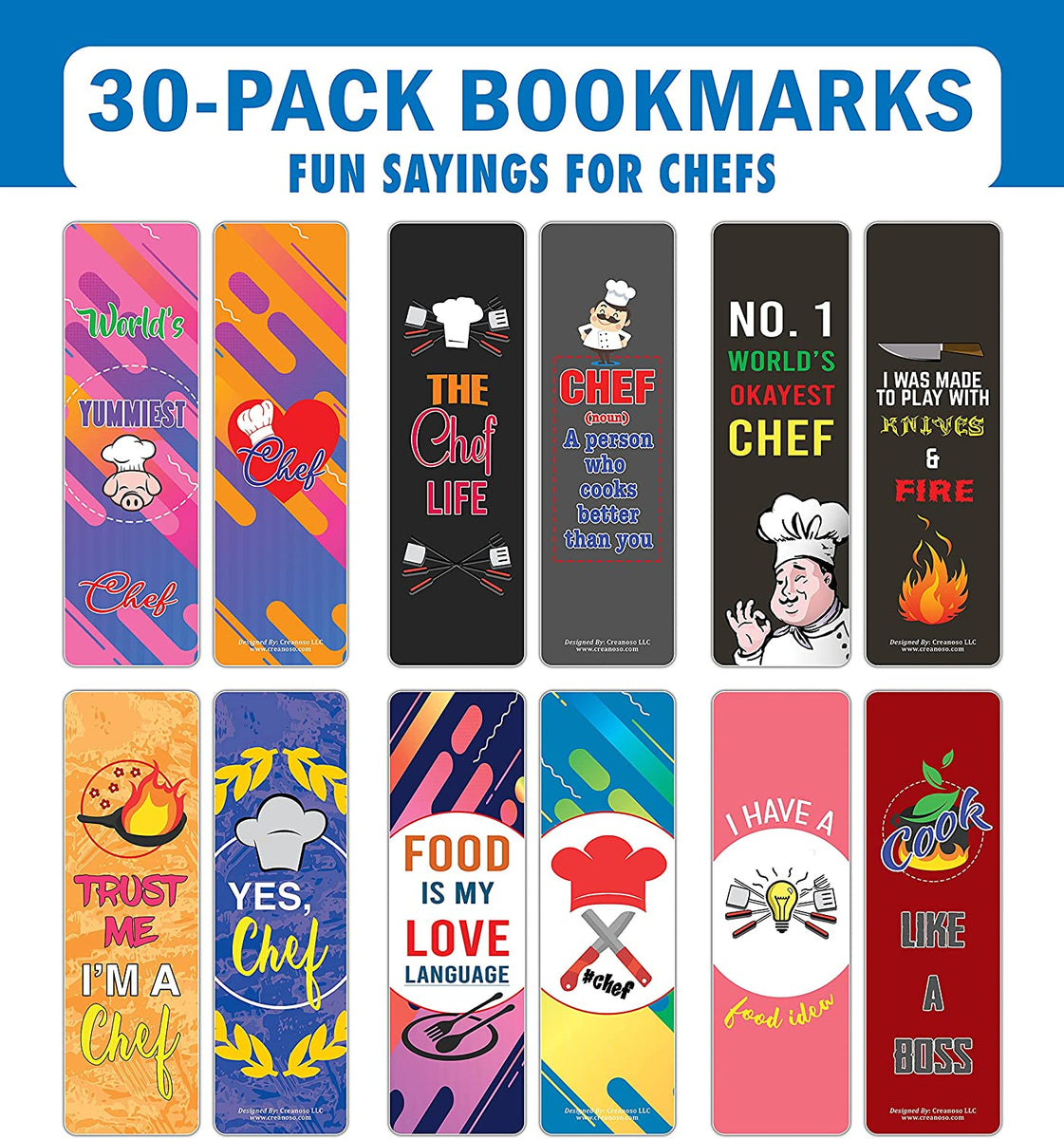 I am a Chef Bookmarks (5-sets X 6 Cards) – Creanoso