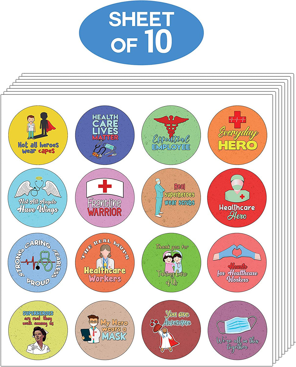 Creanoso Health Care Heroes Appreciation Stickers (10-Sheet) - Reward