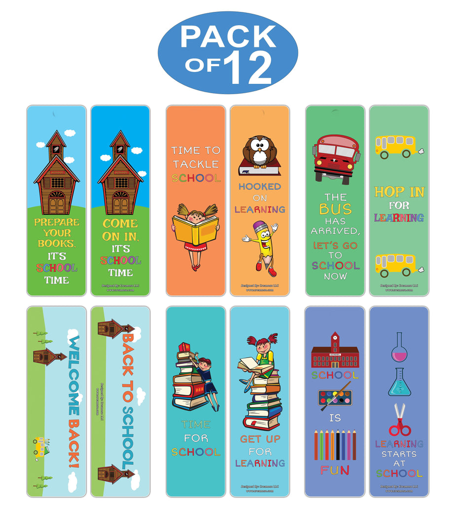 Creanoso Back to School Children Bookmarks Card for Kids ÃƒÂ¢Ã¢â€šÂ¬Ã¢