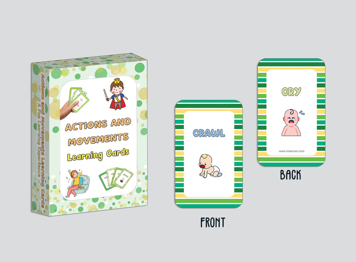 Action and Movements Learning Cards (2-Deck X 54 Cards) – Creanoso