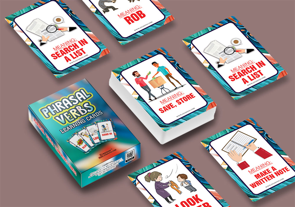 Phrasal Verbs Learning Cards (1-Deck X 54 Cards) – Creanoso