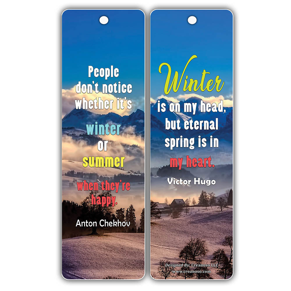 Creanoso Inspirational Sayings Winter Bookmarks ÃƒÂ¢Ã¢â€šÂ¬Ã¢â‚¬Å“ Pre
