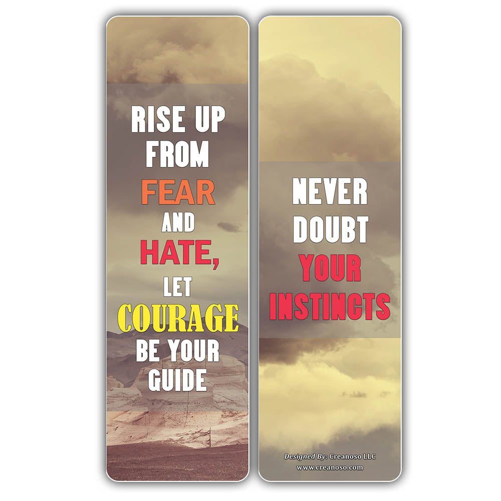 Creanoso Inspirational Courage Quotes Bookmarks ÃƒÂ¢Ã¢â€šÂ¬Ã¢â‚¬Å“ Mot