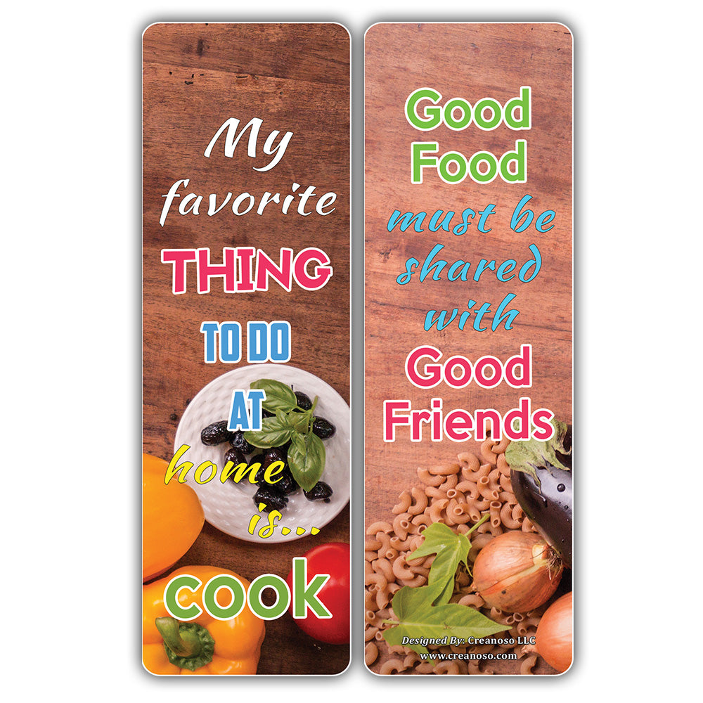Creanoso Inspirational Food Lovers Quotes Bookmarks Series 2 ÃƒÂ¢Ã¢â€š