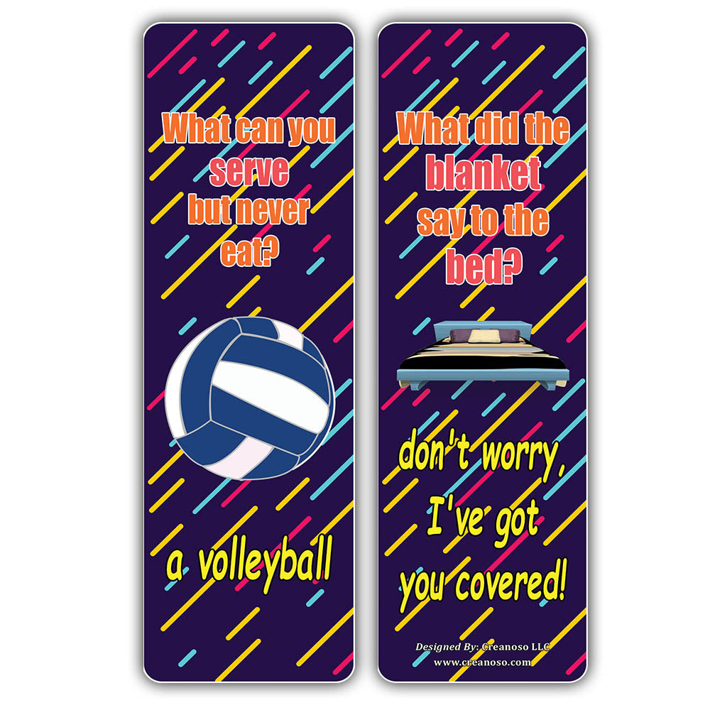 Creanoso Funny Jokes Series 4 Bookmarks for Kids - Hilariously Silly a