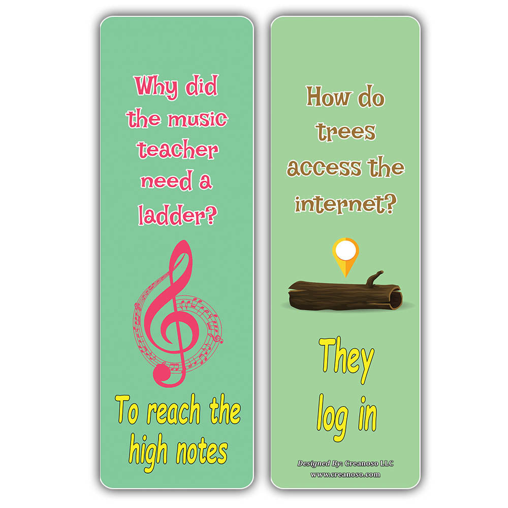 Creanoso Hilariously Silly and Funny Jokes Series 5 Bookmarks - Cool a